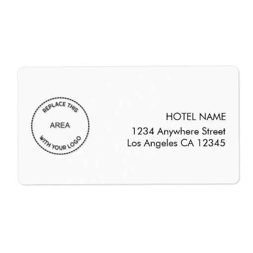 Simple Hotel Logo Return Name Address Label | Zazzle