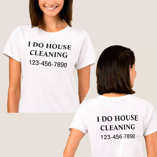 Simple House Cleaning Work Shirts | Zazzle