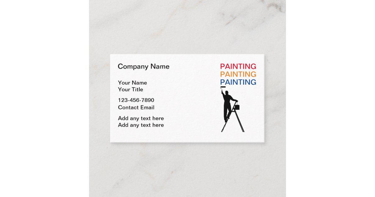 Simple House Painter Business Visiting Cards | Zazzle