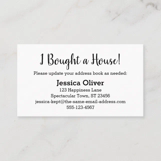 Simple "I Bought a House!" Card on Editable White | Zazzle