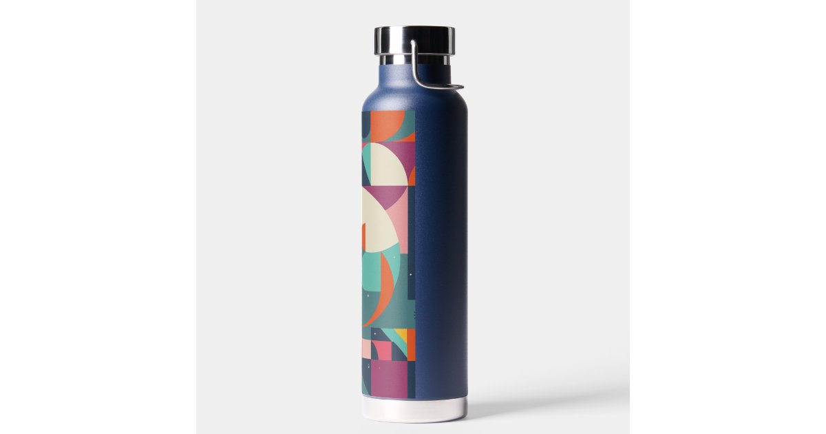 simple image with triangular area design water bottle | Zazzle