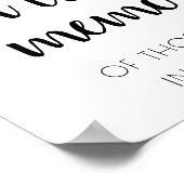 Simple In Loving Memory | Black Script Memorial Poster | Zazzle