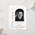 Simple In Loving Memory Funeral Arch Photo Invitation | Zazzle