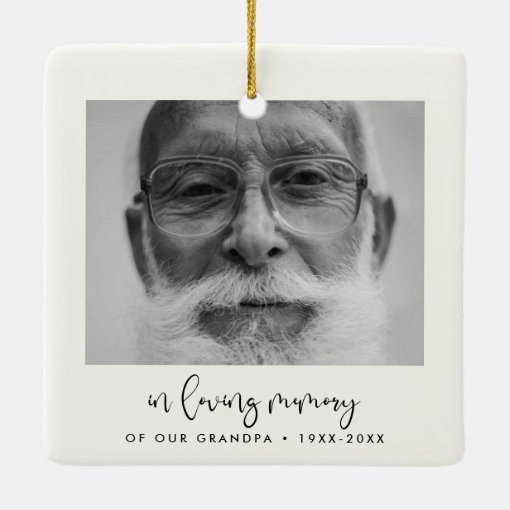Simple In loving memory keepsake Ceramic Ornament | Zazzle