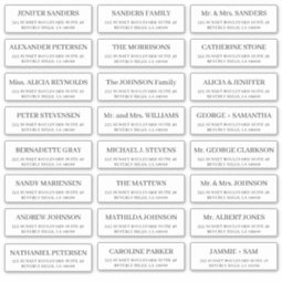 Simple individual guests wedding address labels | Zazzle