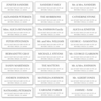 Simple individual guests wedding address labels | Zazzle