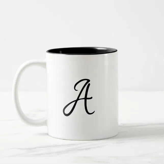 simple initial letter monogram logo coffee mug | Zazzle