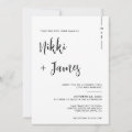 Simple Initials Script Photo Wedding Invitation | Zazzle