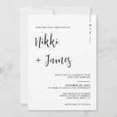 Simple Initials Script Photo Wedding Invitation | Zazzle