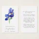 Simple Iris Funeral Memorial Prayer Card | Zazzle