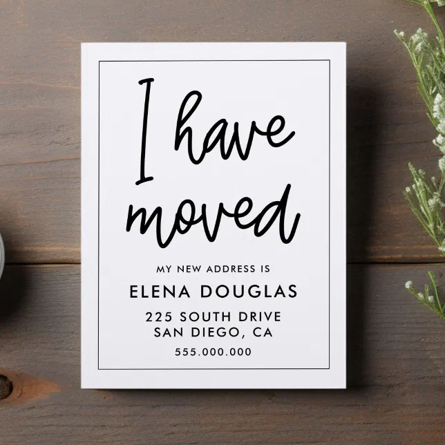 Simple I've moved moving announcement Postcard | Zazzle