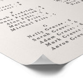 Simple Ivory Alphabetical Wedding Seating Chart | Zazzle