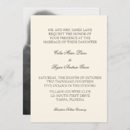 Simple Ivory Wedding Invitation | Zazzle