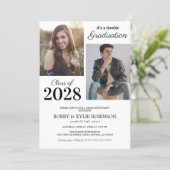 Simple Joint Graduation Party Invitation | Zazzle
