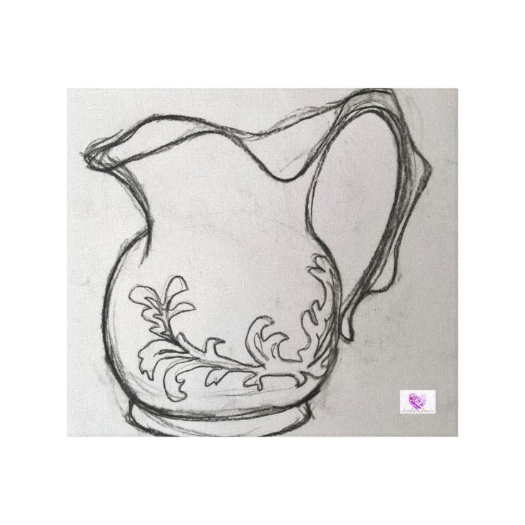 Simple Jug Sketch, Fine Home Art Print | Zazzle