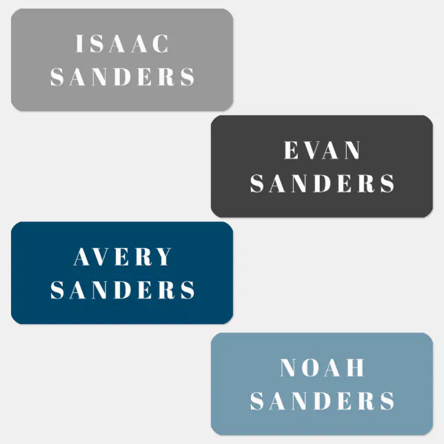 Simple Kids Clothing Name Labels | Zazzle