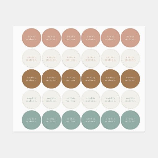 Simple Kids Name Waterproof Clothing Labels | Zazzle