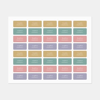 Simple Kids Name Waterproof Clothing Labels | Zazzle