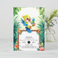 Simple Kids Parrot Birthday Invitation | Zazzle