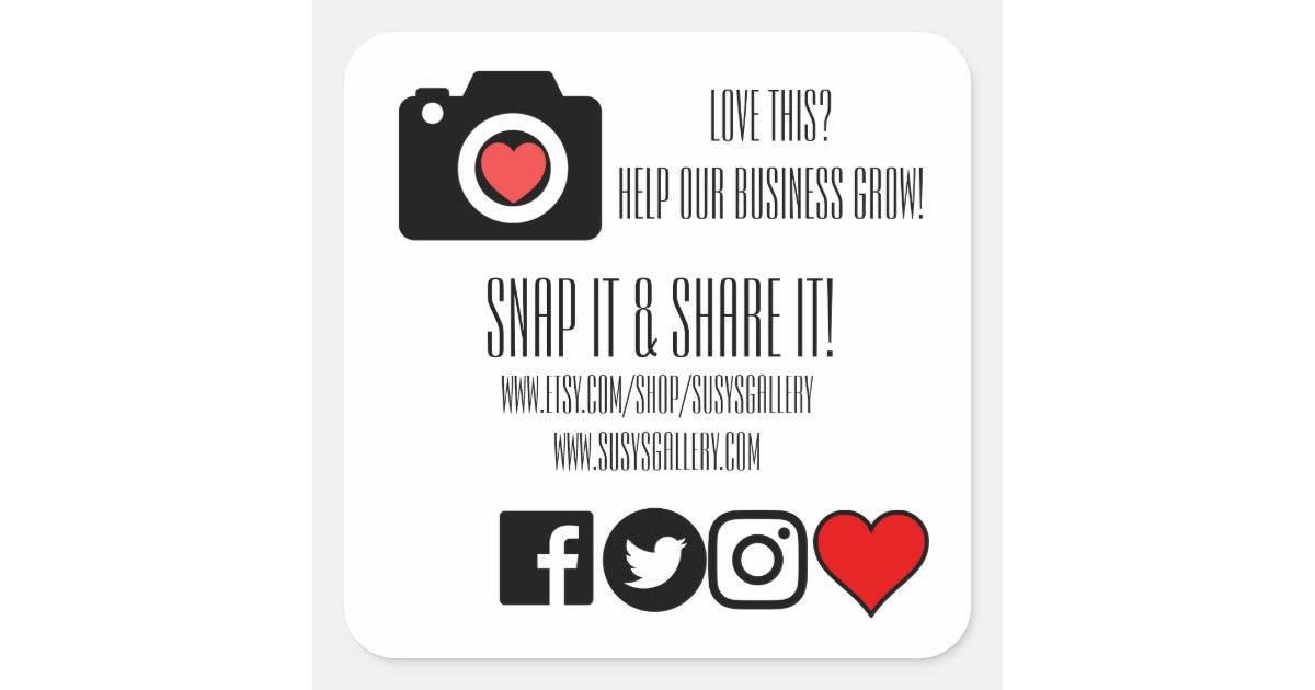 Simple labels for social media - get the word out! | Zazzle