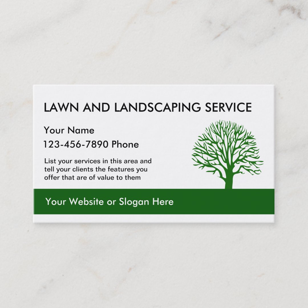 Simple Landscaping Cards Template | Zazzle