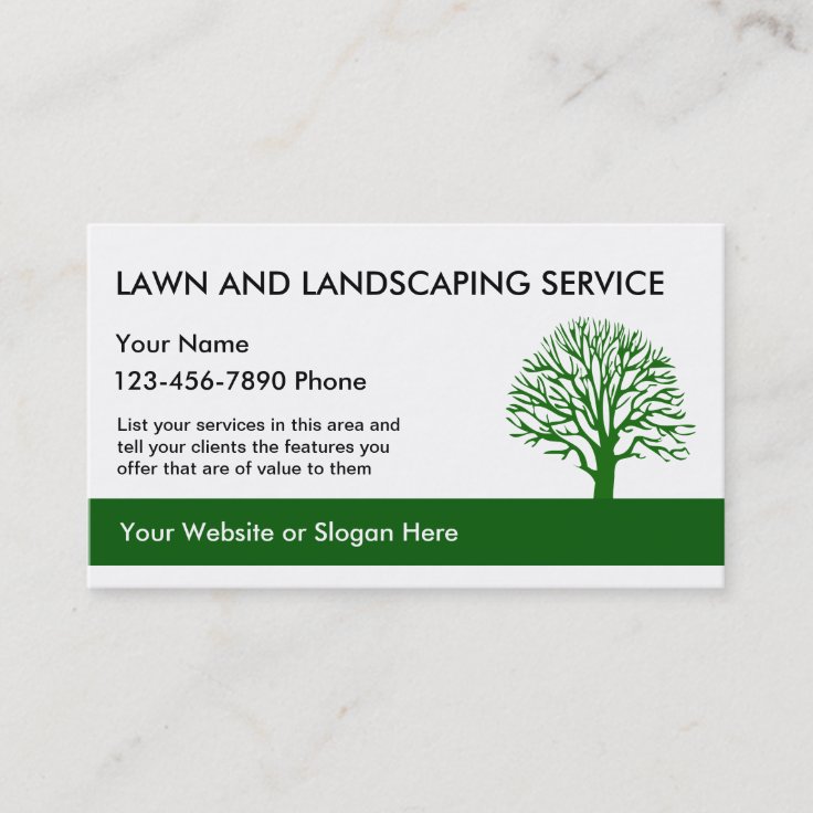 Simple Landscaping Cards Template | Zazzle