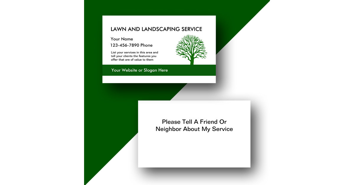 Simple Landscaping Cards Template | Zazzle
