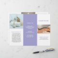 Simple Lavender Spa Elegant Trifold Brochure | Zazzle