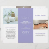 Simple Lavender Spa Elegant Trifold Brochure | Zazzle