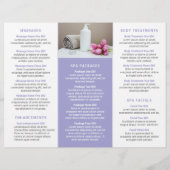 Simple Lavender Spa Elegant Trifold Brochure | Zazzle