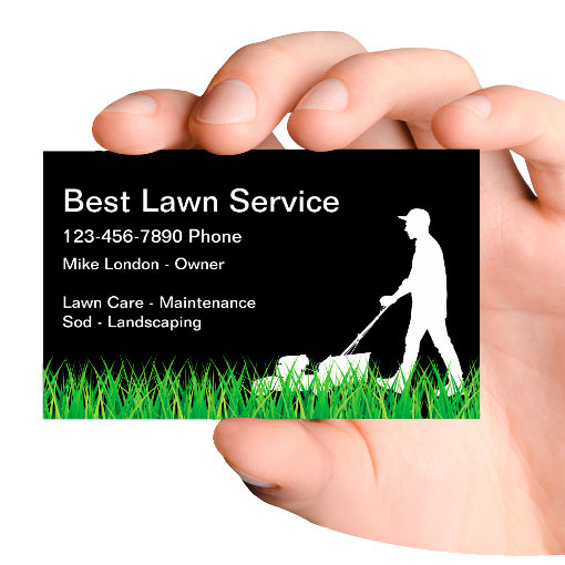 Simple Lawn Mowing Business Card | Zazzle
