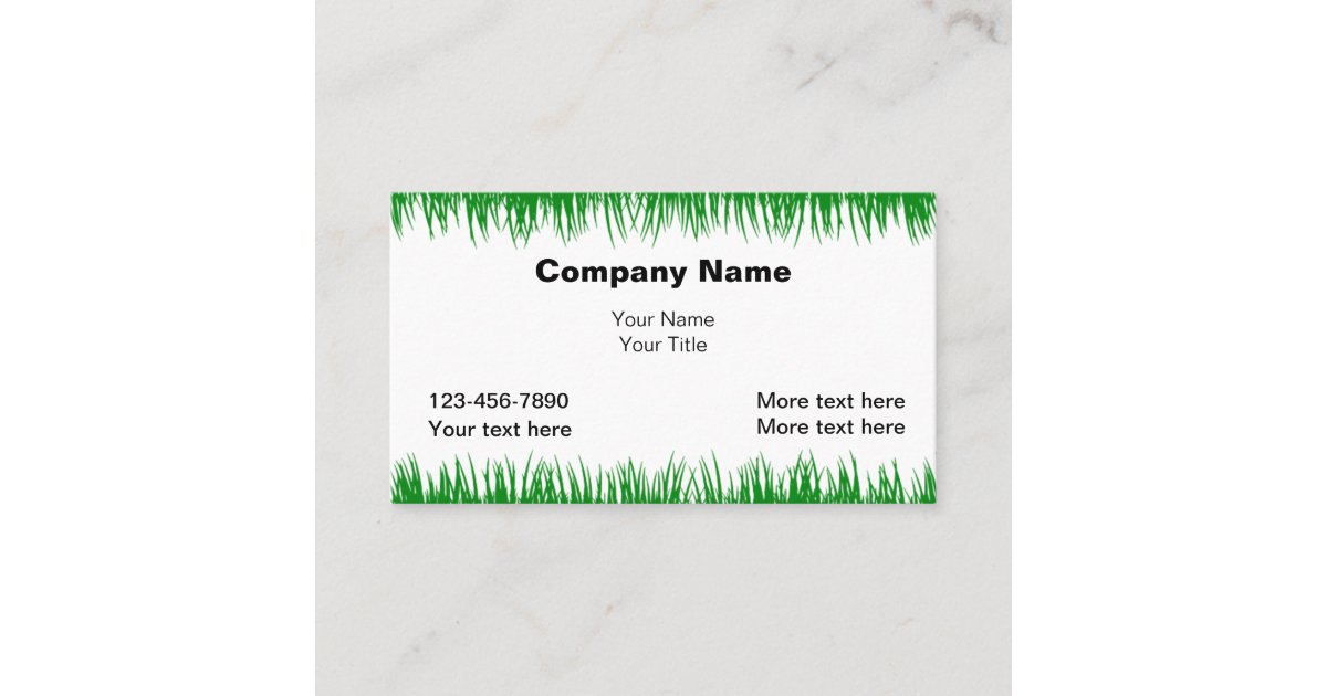 Simple Lawn Mowing Business Cards | Zazzle
