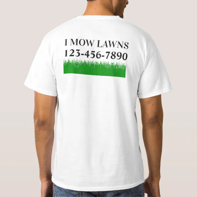 Simple Lawn Mowing Uniform Work Shirts | Zazzle
