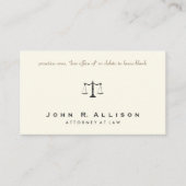 Simple Lawyer, Attorney Sophisticated Ivory Business Card | Zazzle
