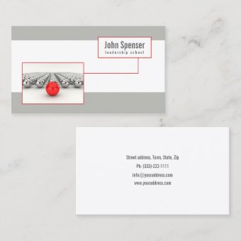 Simple Leadership School Business Card | Zazzle