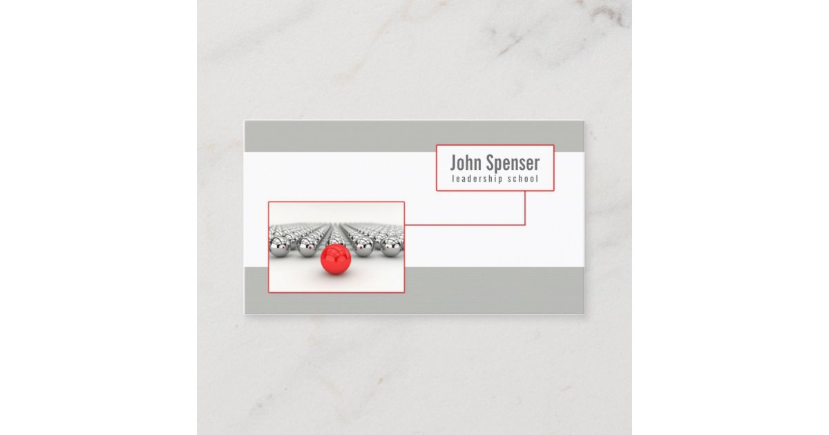 Simple Leadership School Business Card | Zazzle