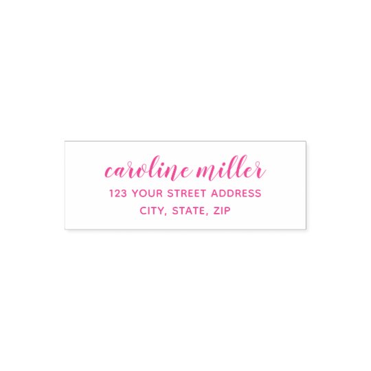 Simple Legible Modern Calligraphy Address Stamp | Zazzle.com