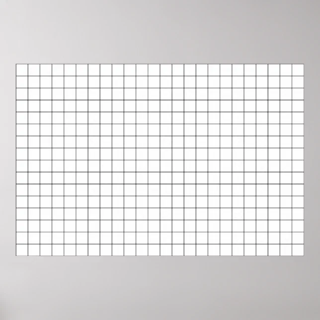 Simple Lens Distortion Grid Poster | Zazzle