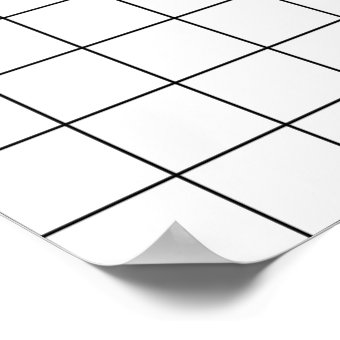 Simple Lens Distortion Grid Poster | Zazzle