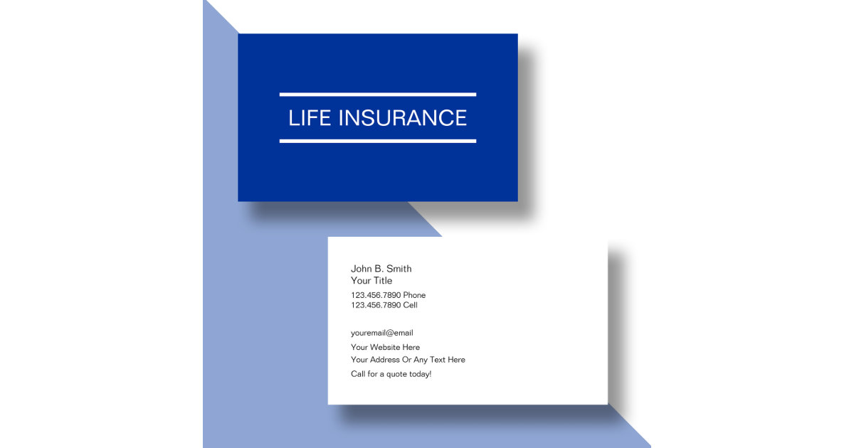 Simple Life Insurance Business Cards | Zazzle