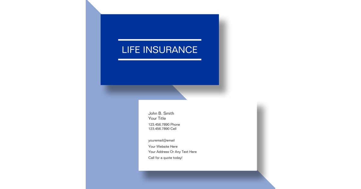 Simple Life Insurance Business Cards | Zazzle