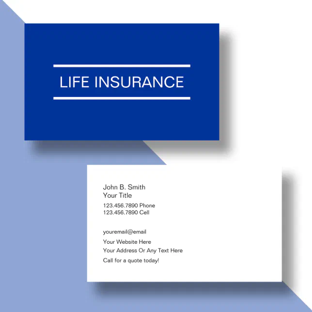 Simple Life Insurance Business Cards | Zazzle
