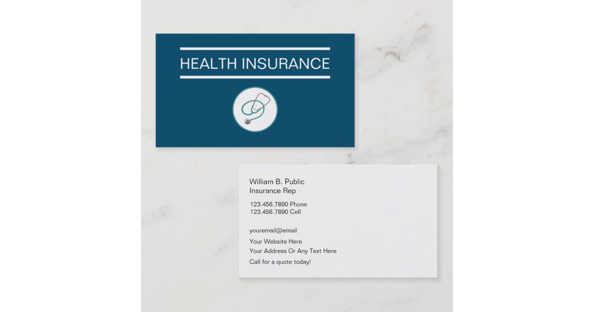 Simple Life Insurance Business Cards | Zazzle