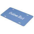 Simple Light Blue and White Script Text Template License Plate | Zazzle