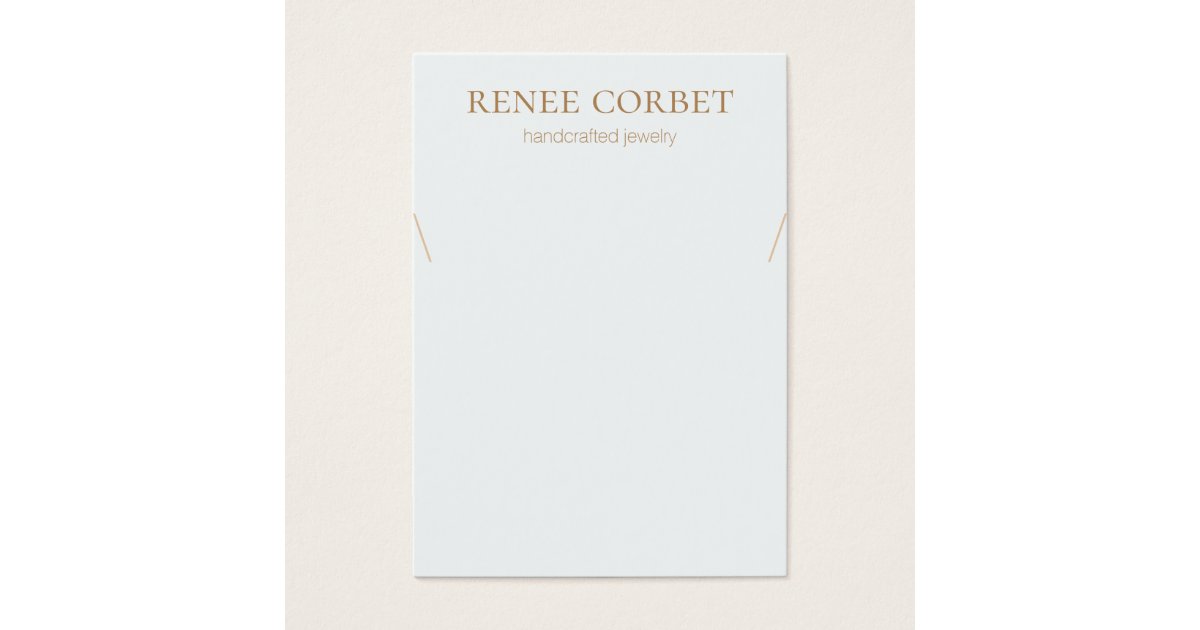 Simple Light Blue Necklace Display Card | Zazzle