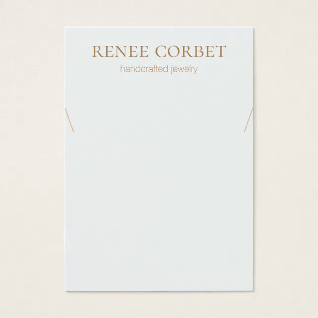 Simple Light Blue Necklace Display Card | Zazzle