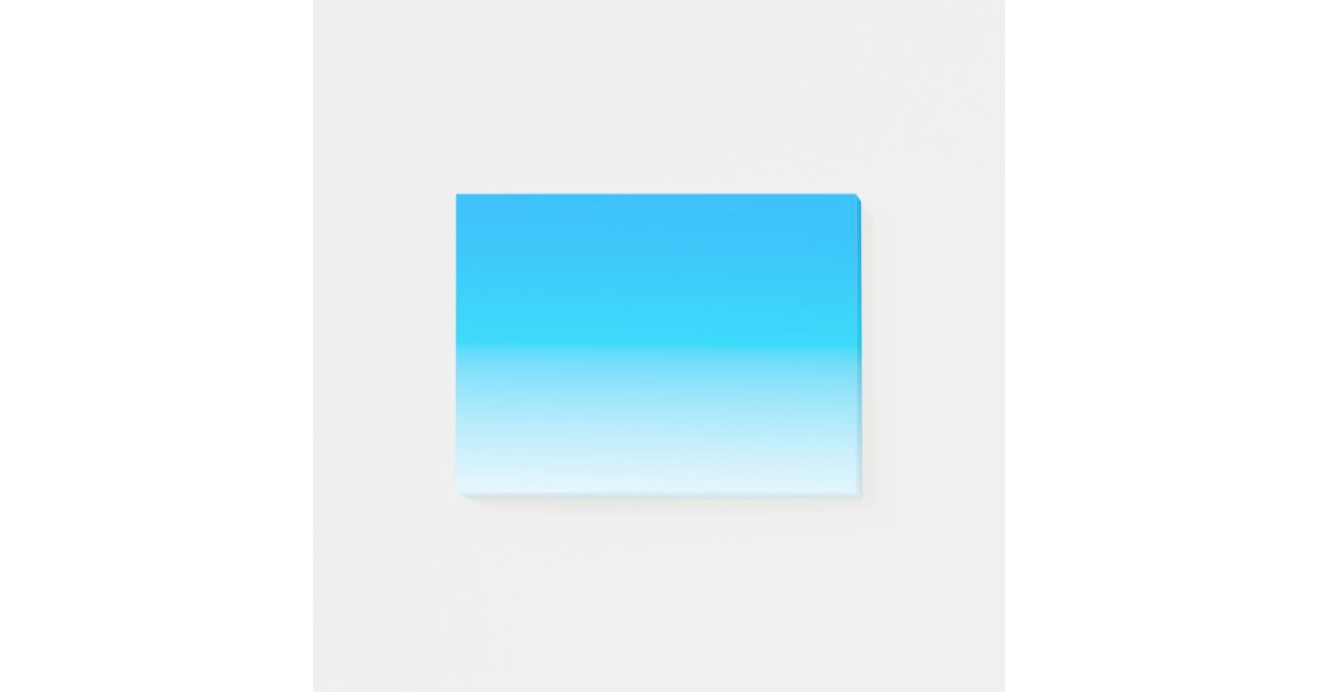 Simple Light Blue To White Post-it Notes | Zazzle
