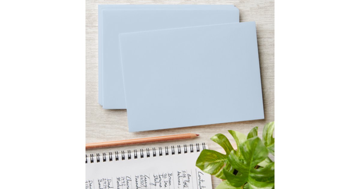 Simple Light Blue Wedding Envelopes | Zazzle