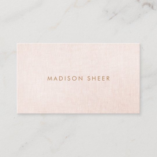 Simple, Light Blush Pink, Stylish Minimalistic Business Card | Zazzle.com
