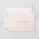 Simple, Light Blush Pink, Stylish Minimalistic Squ Note Card | Zazzle